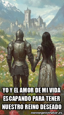Meme Personalizado - yo y el amor de mi vida escapando para tener ...