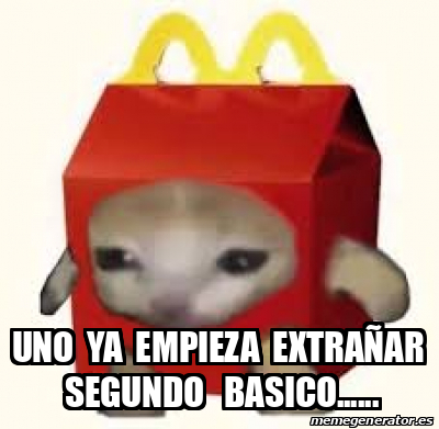 Meme Personalizado - uno ya empieza extrañar segundo basico ...