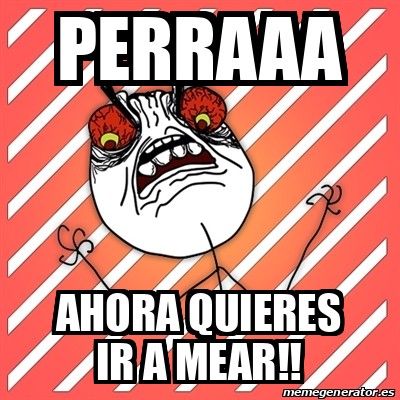 Meme I Hate - Perraaa Ahora quieres ir a mear!! - 33555390