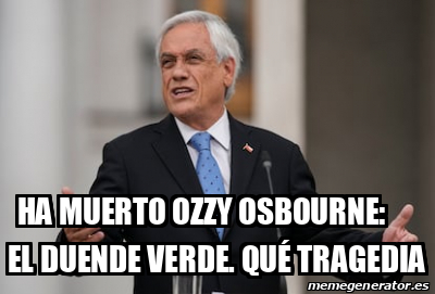 Meme Personalizado - Ha muerto Ozzy Osbourne: El duende verde. Qué ...