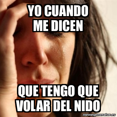 Meme Problems - yo cuando me dicen que tengo que volar del nido - 33579911