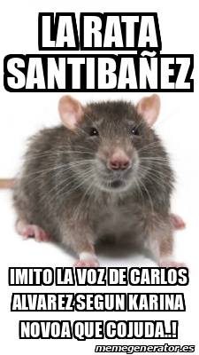 Meme Personalizado - LA RATA SANTIBAÑEZ IMITO LA VOZ DE CARLOS ALVAREZ ...