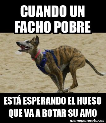 Meme Personalizado - Cuando un facho pobre Está esperando el hueso que ...