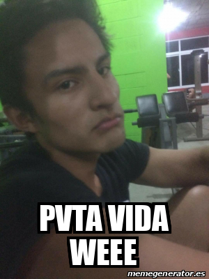 Meme Personalizado - Pvta vida weee - 33063225