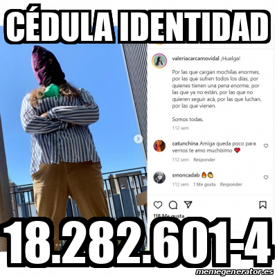 Meme Personalizado - cédula identidad 18.282.601-4 - 33066448