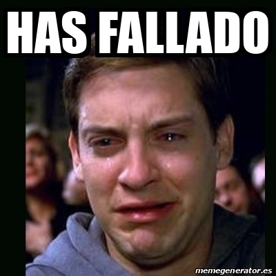 Meme crying peter parker - hAS FALLADO - 33067008