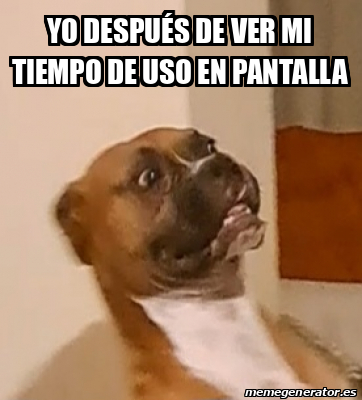Meme Personalizado - yo después de ver mi tiempo de uso en pantalla ...