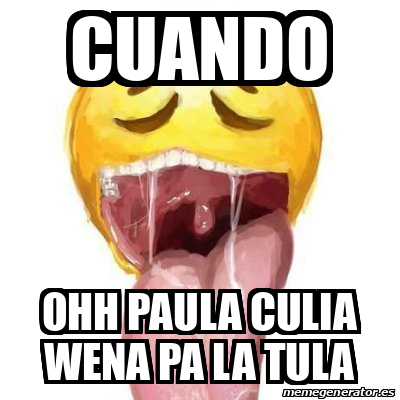 Meme Personalizado - Cuando Ohh paula culia Wena pa la tula - 33650932