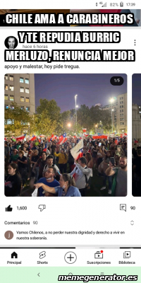 Meme Personalizado - Chile ama a Carabineros y te repudia Burric ...