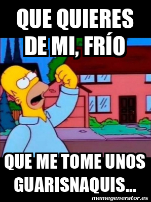 Meme Personalizado - Que quieres de mi, frío Que me tome unos ...