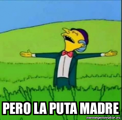Meme Personalizado - pero la puta madre - 33086012