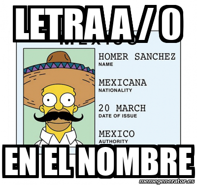 Meme Personalizado - letra a / 0 en el nombre - 33095722