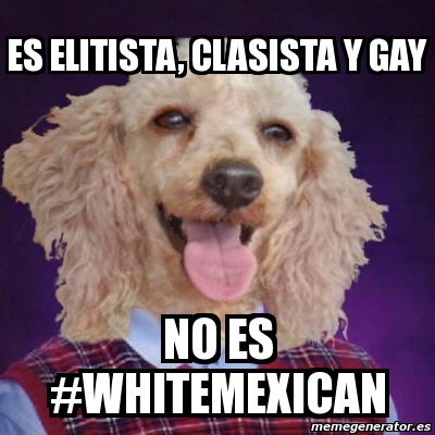 Meme Personalizado - . es elitista, clasista y gay NO ES #WHITEMEXICAN ...