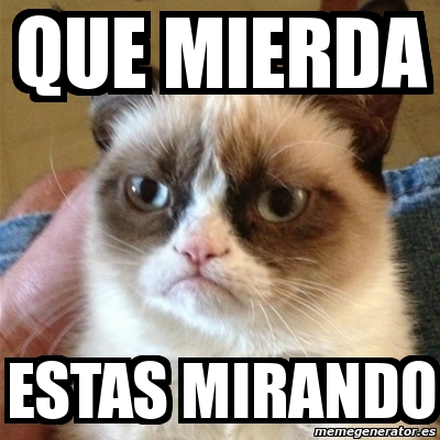 Meme Grumpy Cat - que mierda estas mirando - 4132355
