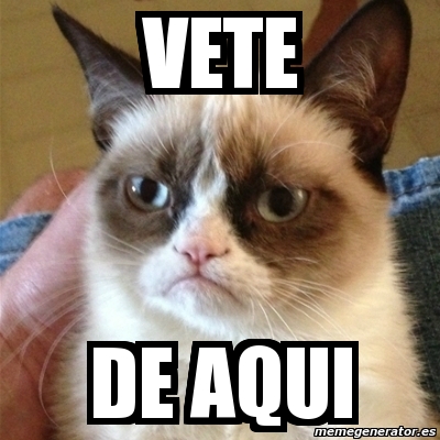 Meme Grumpy Cat - vete de aqui - 4147280