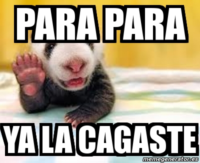 Meme Personalizado - para para ya la cagaste - 4190734