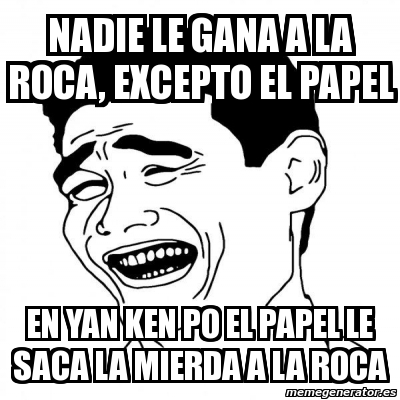 Meme Yao Ming 2 - Nadie le gana a la roca, excepto el papel en yan ken ...