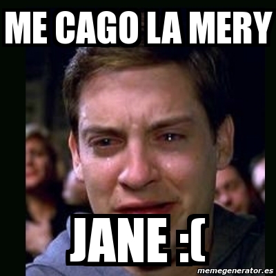 Meme crying peter parker - me cago la mery jane :( - 4226560