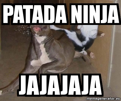 Meme Personalizado - patada ninja jajajaja - 4230775