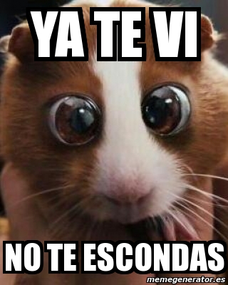 Meme Personalizado - YA TE VI NO TE ESCONDAS - 4251881