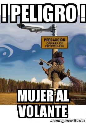 Meme Personalizado - ! peligro ! mujer al volante - 4252208