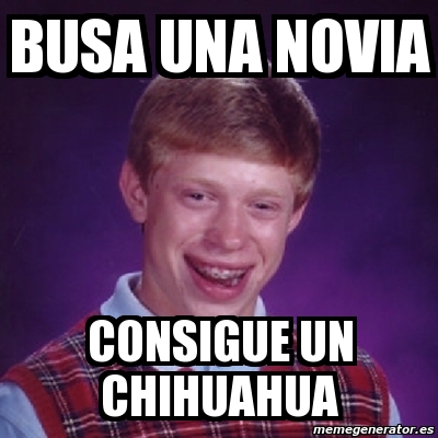 Meme Bad Luck Brian - busa una novia consigue un chihuahua - 4319797