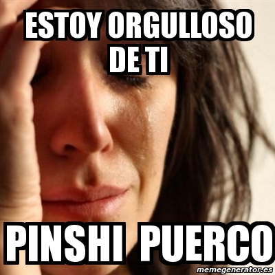 Meme Problems - Estoy orgulloso de ti pinshi puerco - 4387037
