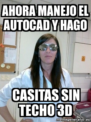 Meme Personalizado - ahora manejo el autocad y hago casitas sin techo ...