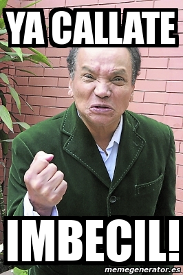 Meme Personalizado - ya callate imbecil! - 4424324
