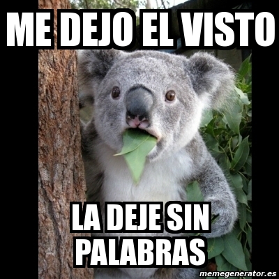 Meme Koala - me dejo el visto la deje sin palabras - 4446716