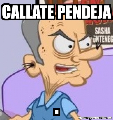 Meme Personalizado - callate pendeja . - 4458524