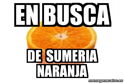 Meme Personalizado - EN BUSCA de SUMERIA NARANJA - 4552177