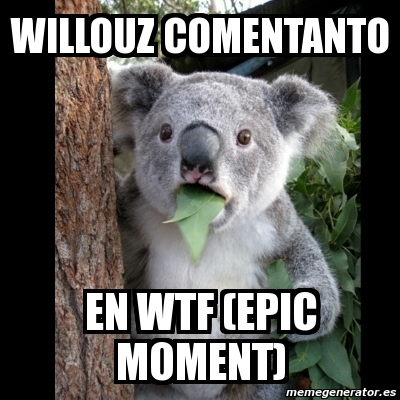 Meme Koala - willouz comentanto en wtf (epic moment) - 4611941