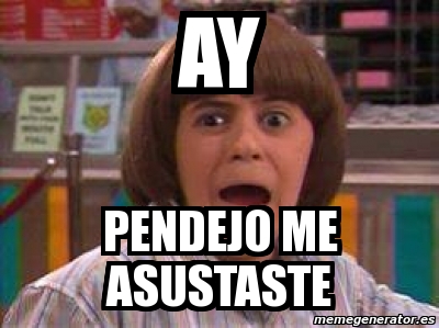 Meme Personalizado - ay pendejo me asustaste - 4764668