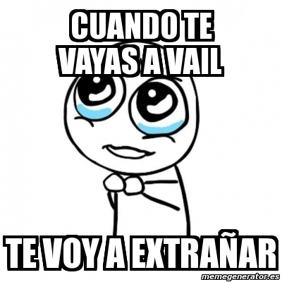 Meme Por favor - cuando te vayas a vail te voy a extraÃ±ar - 4794122