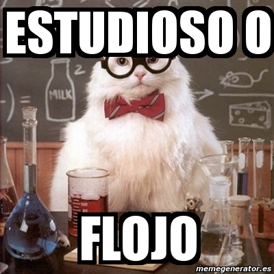Meme Chemistry Cat - estudioso o flojo - 4085083