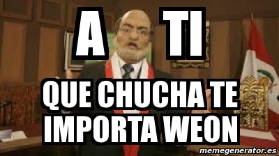 Meme Personalizado - A ti que chucha te importa weon - 4921537