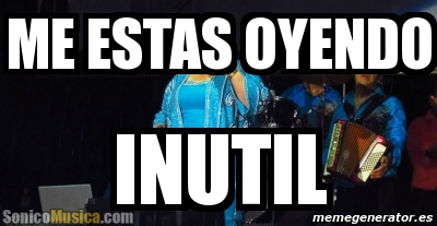 Meme Personalizado - ME ESTAS OYENDO INUTIL - 4976327