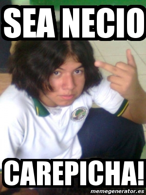 Meme Personalizado - sea necio carepicha! - 4977715