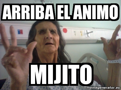 Meme Personalizado - arriba el animo mijito - 4978102