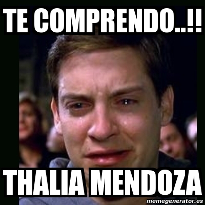 Meme crying peter parker - te comprendo..!! Thalia Mendoza - 5287319