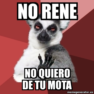 Meme Chill Out Lemur - no rene no quiero de tu mota - 5395077