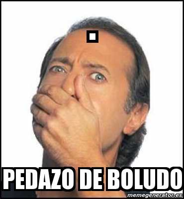 Meme Personalizado - . Pedazo de boludo - 5643029