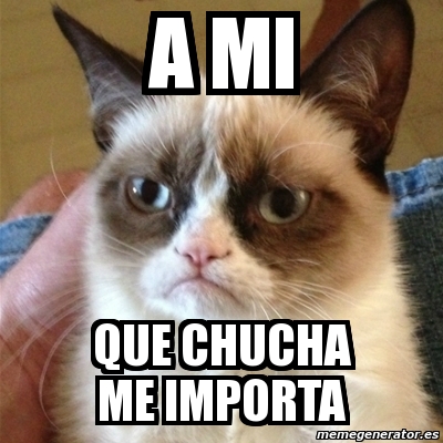 Meme Grumpy Cat - a mi que chucha me importa - 5999108