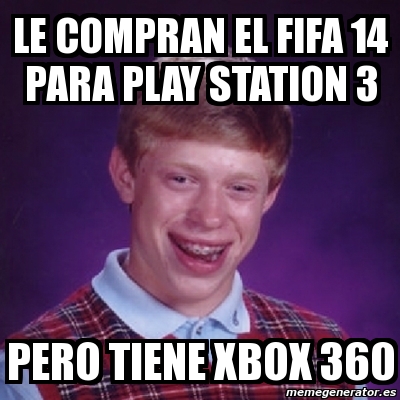 Meme Bad Luck Brian - le compran el fifa 14 para play station 3 pero ...