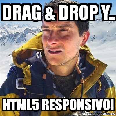 Meme Bear Grylls - DRAG & DROP y.. HTML5 RESPONSIVO! - 6493821