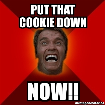 Meme Arnold - put that cookie down NOW!! - 6512683