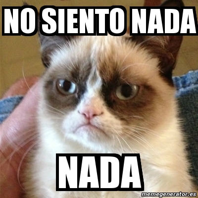 Meme Grumpy Cat - no siento nada nada - 7214425