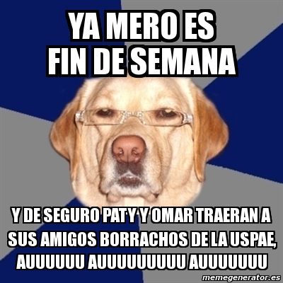 Meme Perro Racista - ya mero es fin de semana y de seguro paty y omar ...