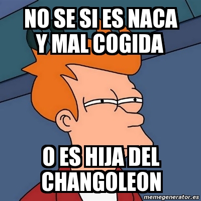 Meme Futurama Fry - no se si es naca y mal cogida o es hija del ...